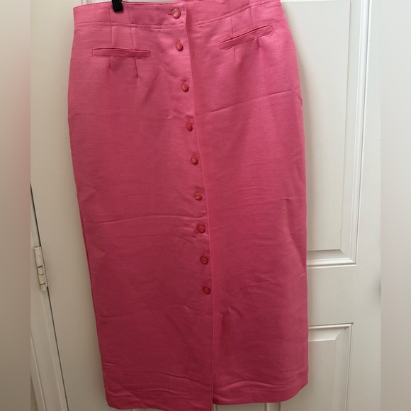Emma James | Skirts | Emma James Pink Maxi Skirt With Buttons | Poshmark